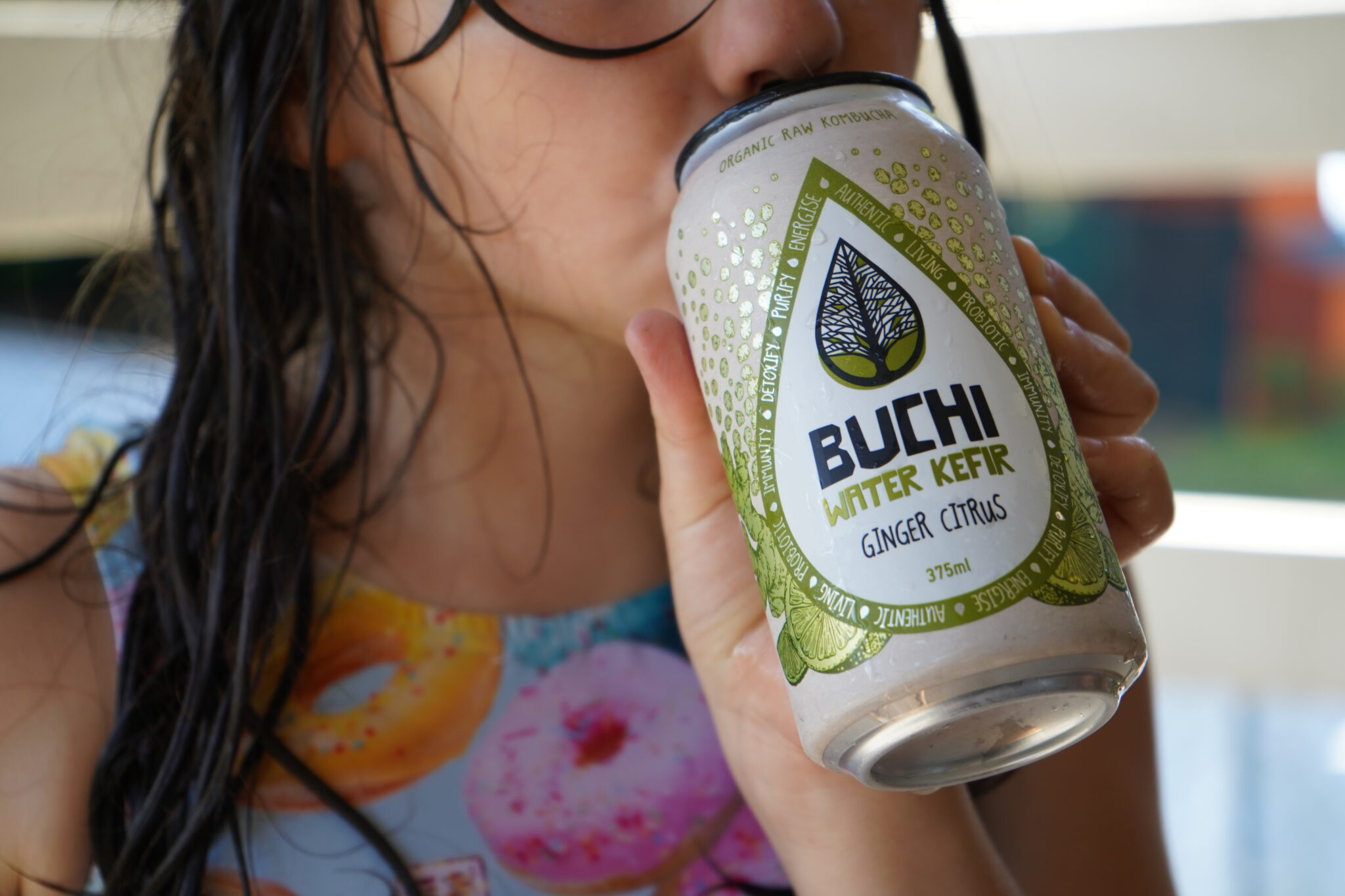 Buchi Ginger Citrus Water Kefir Carton - 16 x 375ml Cans - Buchi Kombucha