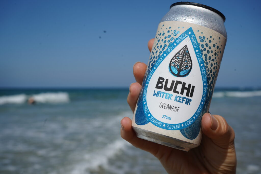 Buchi Oceanade Water Kefir Carton - 16 x 375ml Cans - Buchi Kombucha